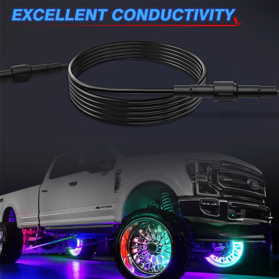 3-Pin Extension Wire Cable for C2 RGB+IC Rock Light, W1 Whip Light ...