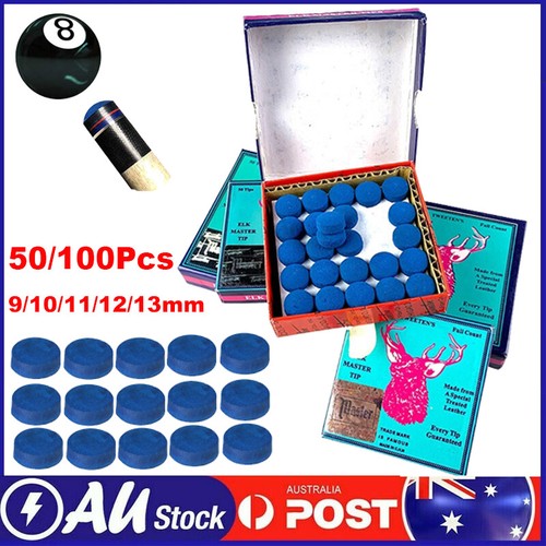 50/100Pcs 9-13mm Billiard Pool Cue Tips Hardness Snooker Cue Sticks ...