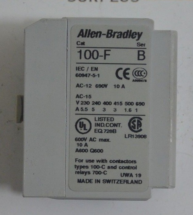 ALLEN BRADLEY 100-F SER B - USED | eBay
