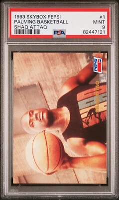 1993 SKYBOX PEPSI SHAQ ATTAQ 1 PALMING BASKETBALL PSA 9 MINT | eBay