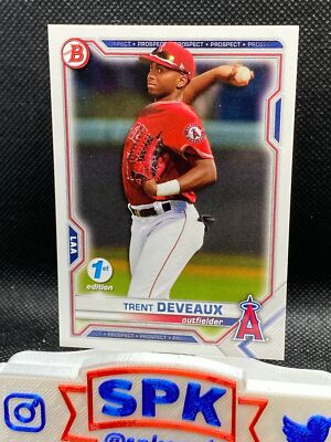 2021 Bowman Draft 1st Edition TRENT DEVEAUX LOS ANGELES ANGELS BD-133 ...