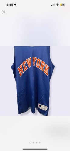 Vintage Champion New York Knicks Practice basketball Jersey Men's Large ...