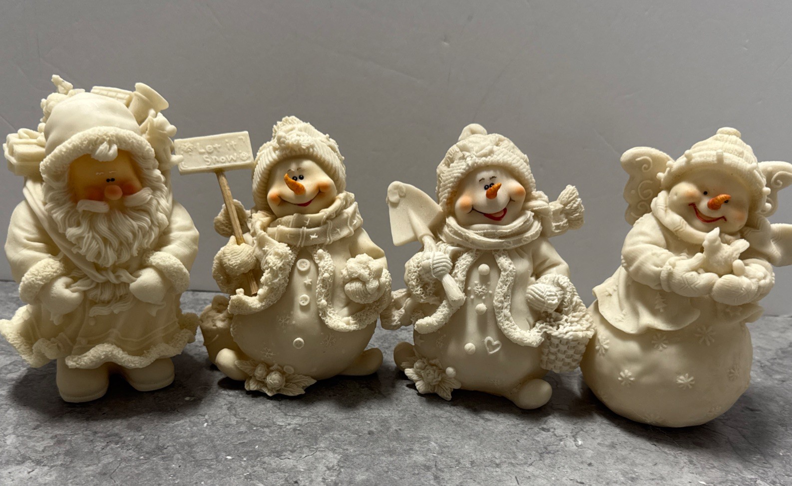 Don Mechanic Enterprises Finish It Resin 3 Snowman & 1 Santa Christmas ...