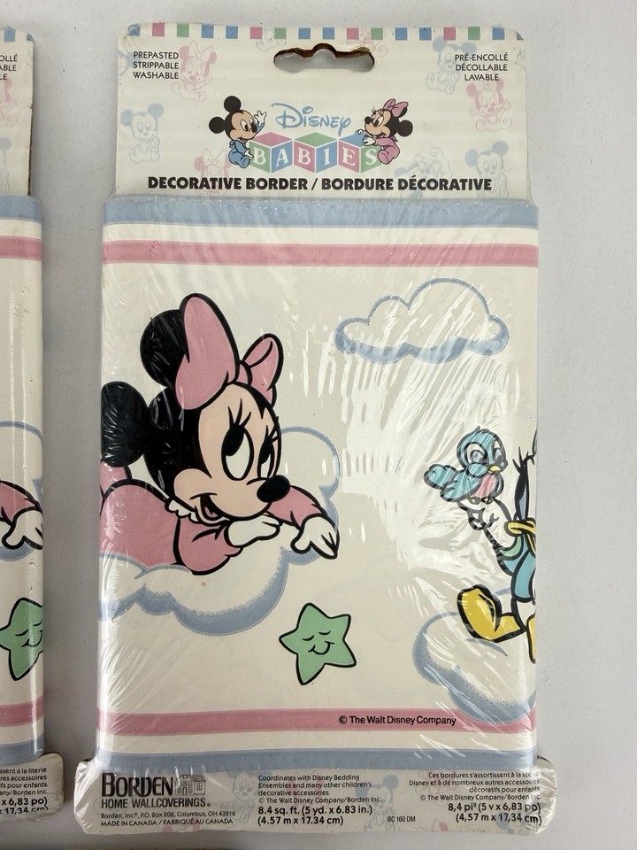 Vintage DISNEY Babies Decorative Border Wallpaper 3 x 4.57 m - NEW OLD ...