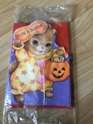 VTG USA Lot of 6 Ambassador Hallmark NOS Sweetie Halloween Greeting ...