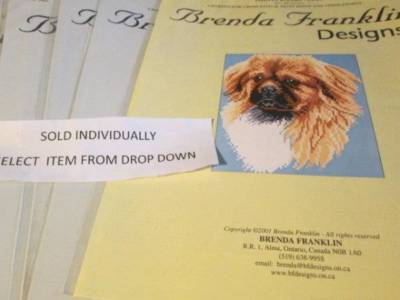Brenda Franklin Designs Dog Cross Stitch CHART-DT-DX Series- Breeds ...