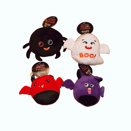 Thrills and Chills Dog Toys Squeak Halloween NWT Set Of 4 Bat Ghost ...