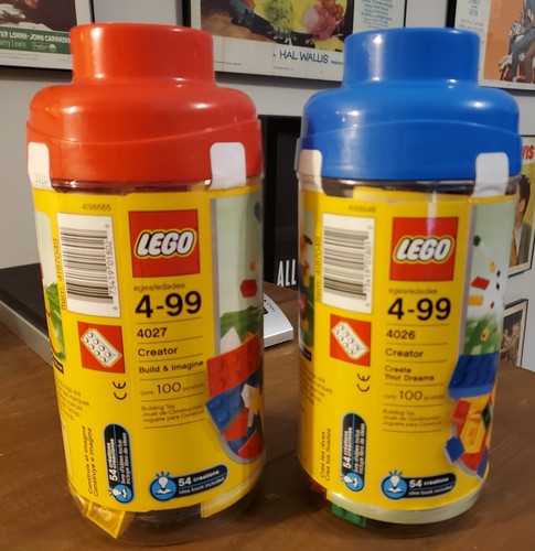 VINTAGE LEGO CREATOR BUILD & IMAGINE CANISTERS 4026 & 4027 BRAND NEW ...