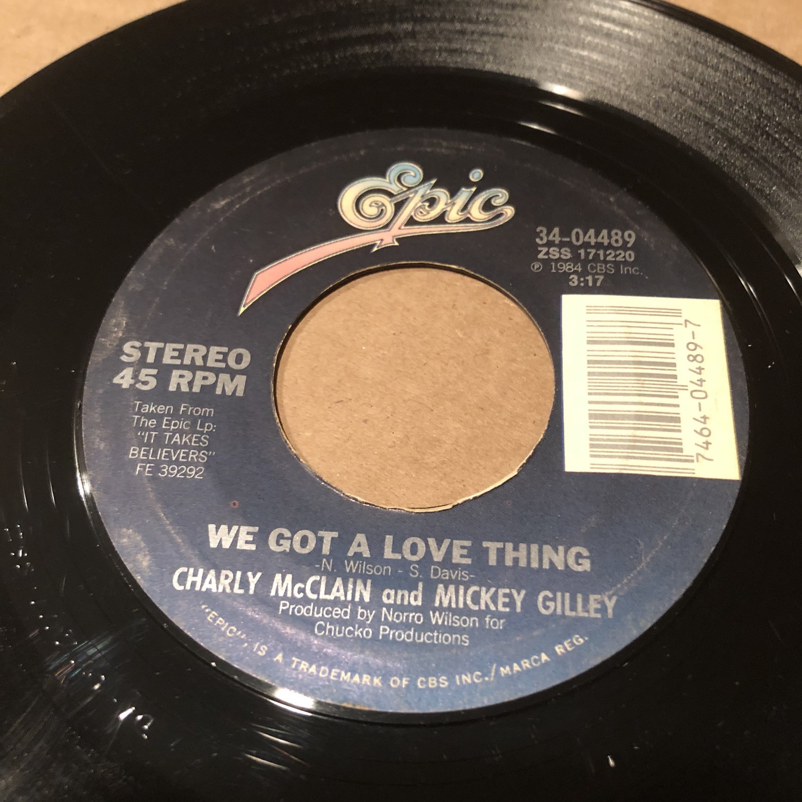 Charly McClain And Mickey Gilley 45rpm Vintage Vinyl Record 1984 | eBay