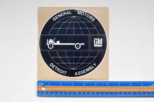 Vintage GM General Motors Detroit Assembly 6" vinyl sticker Truck & Bus ...