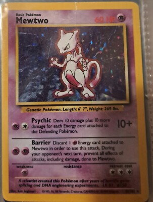 MEWTWO - 10/102 - Base Set - Holo - Pokemon Card - Mint | eBay