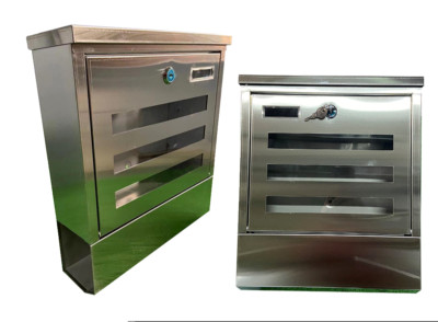 Rectangle Letter Box Lockable Stainless Steel Post Mailbox Letterbox ...