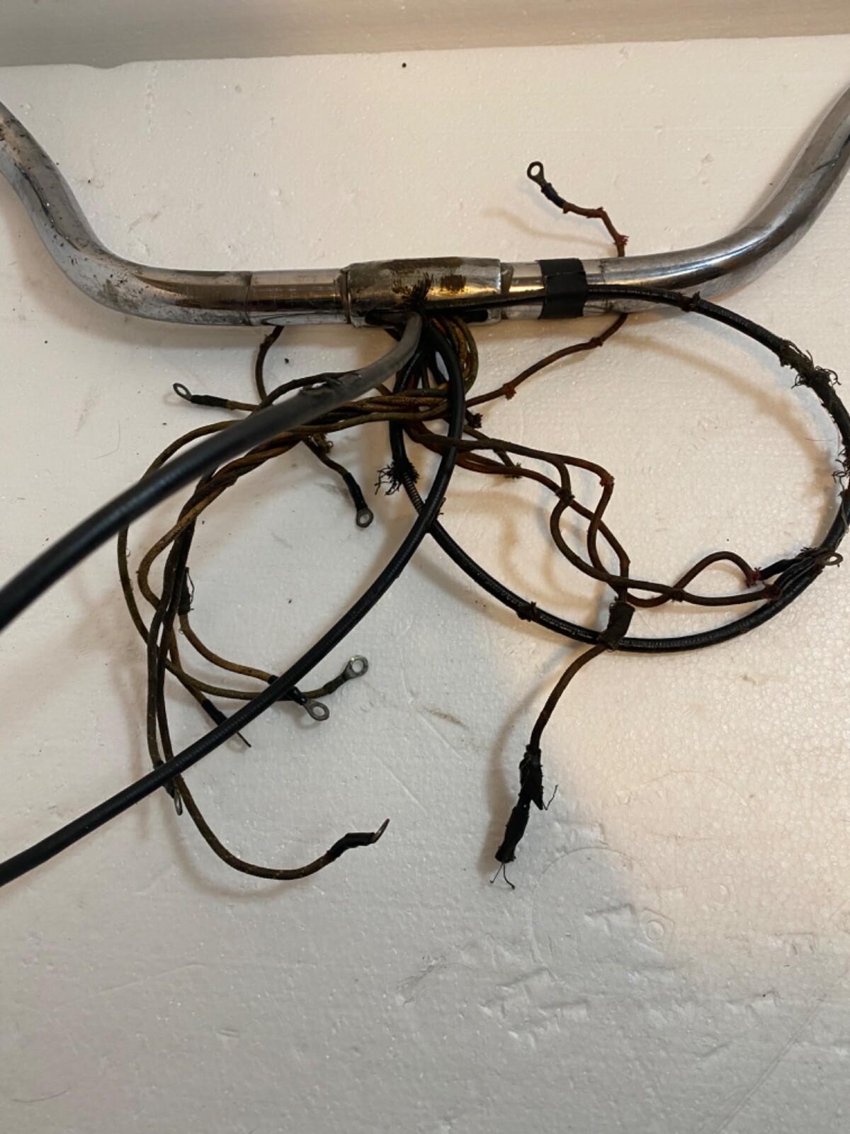 ORIGINAL VINTAGE ANTIQUE HARLEY DAVIDSON PAN HEAD HANDLEBARS | eBay