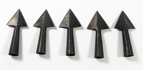 5 Anglo Saxon Iron Medieval Triangle Arrowhead Set -- archery/bow ...