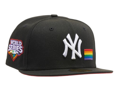 New York Yankees New Era 59FIFTY Pride LGBTQ Flag Fitted Black Hat Sz 7 ...