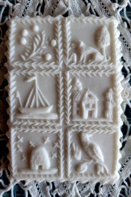 SWISS Springerle Speculaas Butter Cookie Stamp Press Mold 6 TINY FOLK ...
