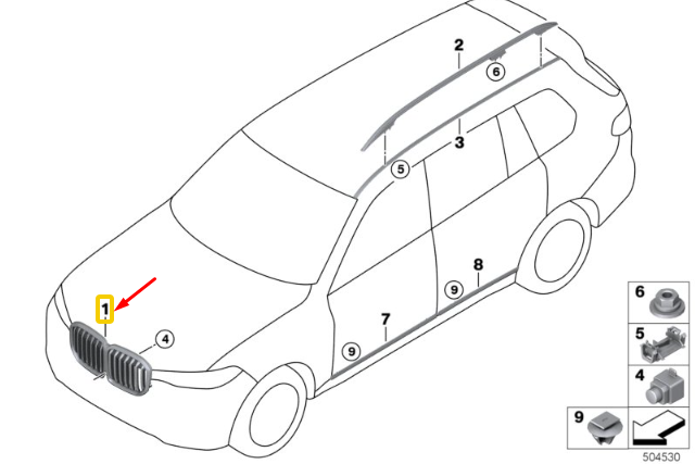 BMW X7 G07 Radiator Grille 51137454895 7454895 NEW GENUINE | eBay UK