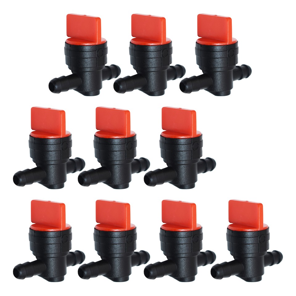 10Pcs 1/4" Straight In-Line Gas Motorcycle Fuel Shut-off/Cut-off Valves ...