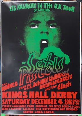 Sex Pistols Anarchy In The U.K. Tour REPRODUCTION Promo Poster Clash ...