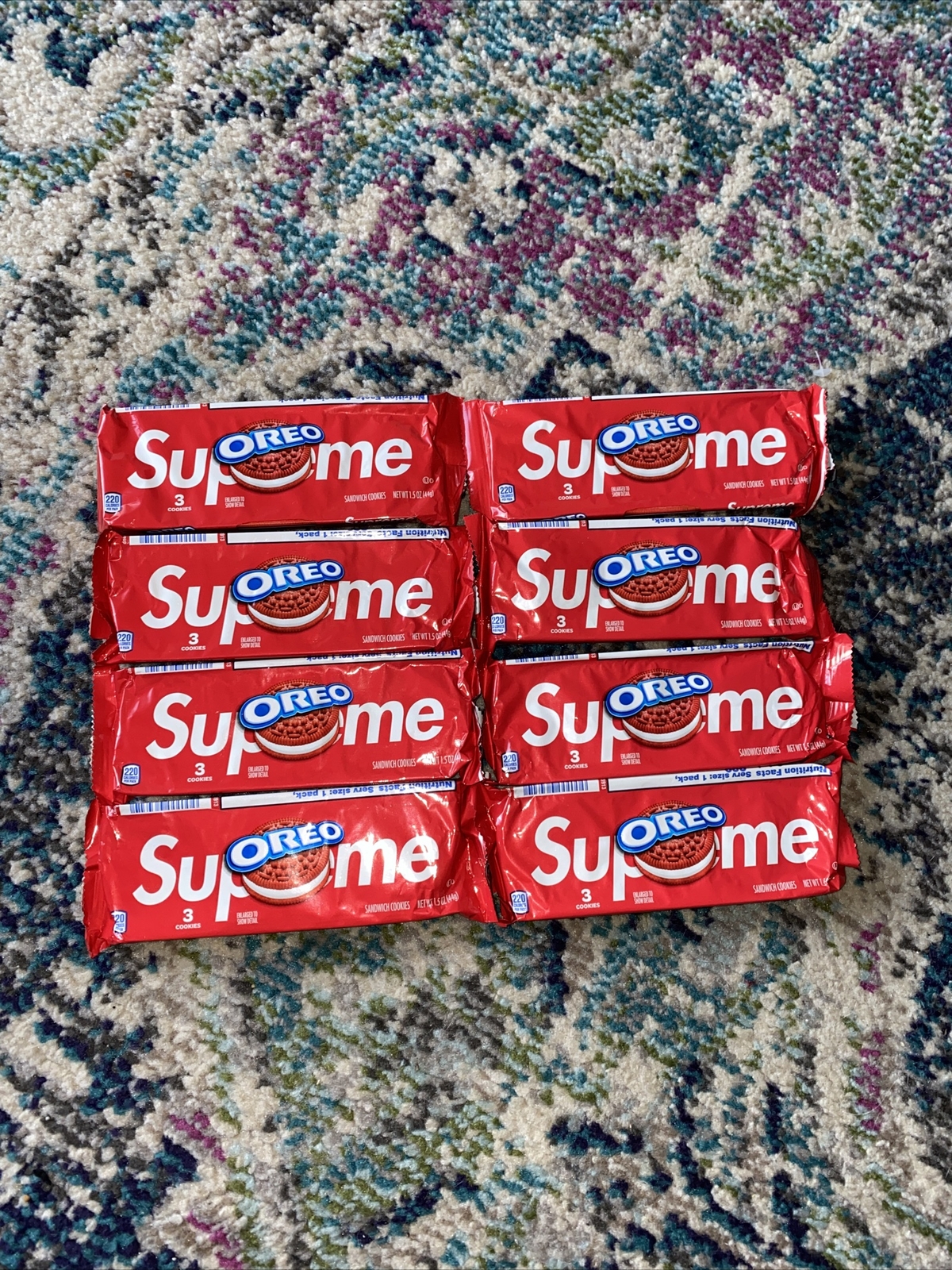 SUPREME OREO 8 PACKS OF OREOS (24 COOKIES) | eBay