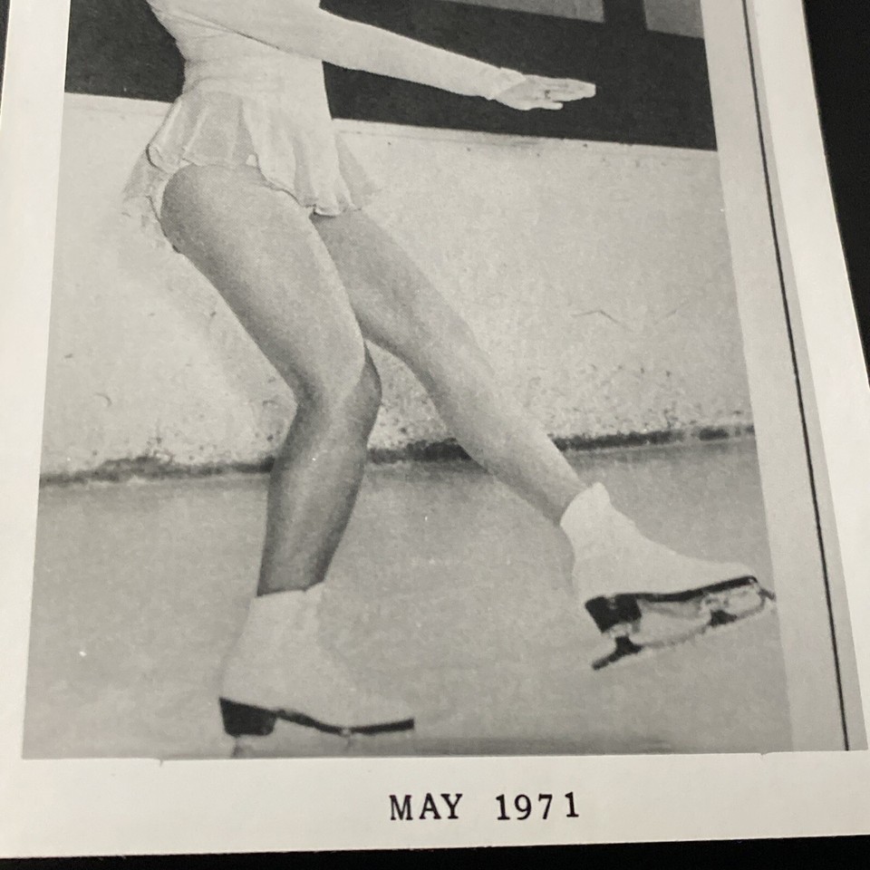 1971 Pretty Beautiful Asian Gal Girl Woman Ice Skating Risque Real ...
