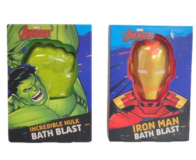 Marvel Avengers Bath Bomb Iron Man Hulk Fist Shaped Fizzers Fun Bath ...