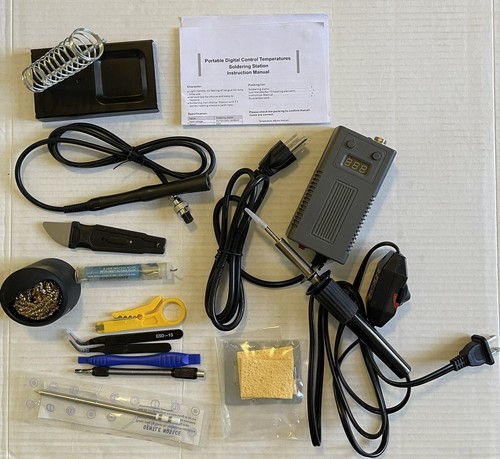 50W Soldering Iron Thermostatic Digital Controlled ESD Portable Station ...