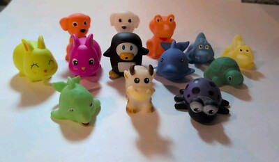 Cute Rubber Toy Animals VARIETY JEEP DASH/BATHTUB | eBay