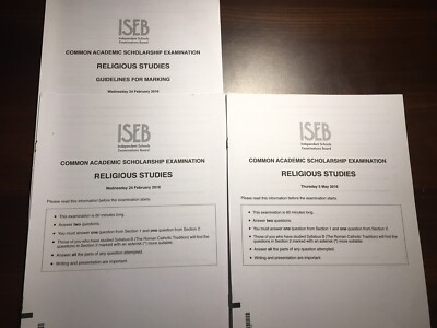ISEB Common Academic Scholarship 2 x Exam Past Papers + 1 Mark Guide RS ...