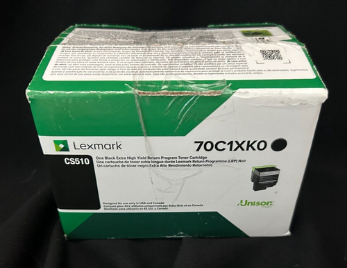 70C1XK0 Genuine Lexmark Extra High Yield Black Toner Cartridge CS510 ...