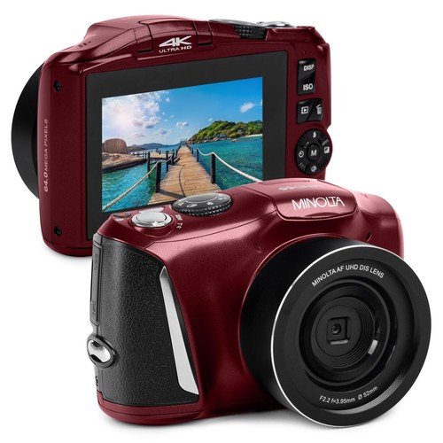 Minolta 64MP Digital Camera – 4K Ultra HD Video 60FPS 16x 3-inch LCD ...