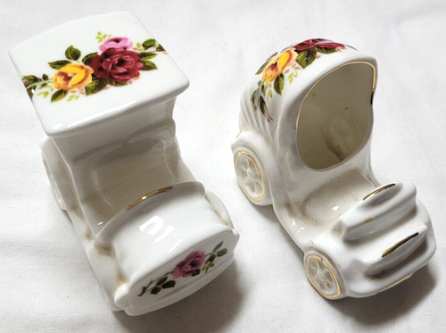 Cottage Rose Fine Bone China Car and Pram Miniature Carriage Royal ...