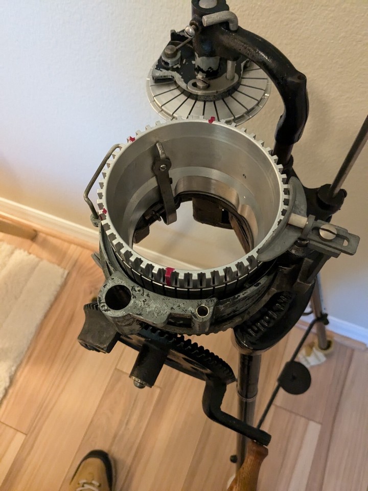 Black Antique Auto Knitter CSM sock knitting machine with accessories ...