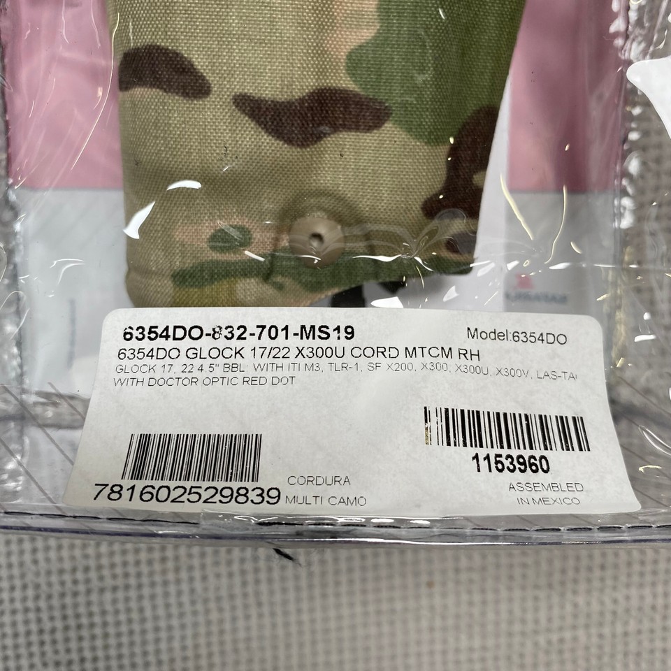 Safariland 6354DO QLS 19 Fork Tactical Holster Right Hand Glock 17/22 ...