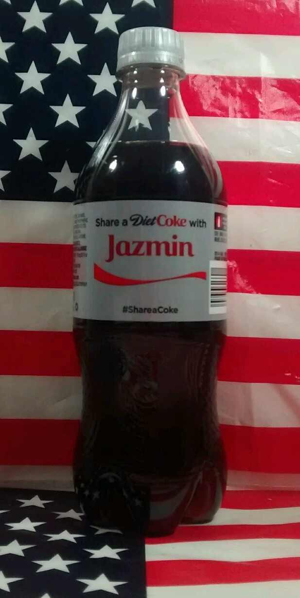 Share A Diet Coke With Jazmin Limited Edition Coca Cola Bottle 2015 USA ...