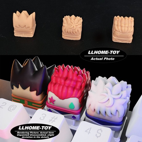 Anime GON Killua Hisoka 3PCS Customized Resin 3D Print keycaps ...