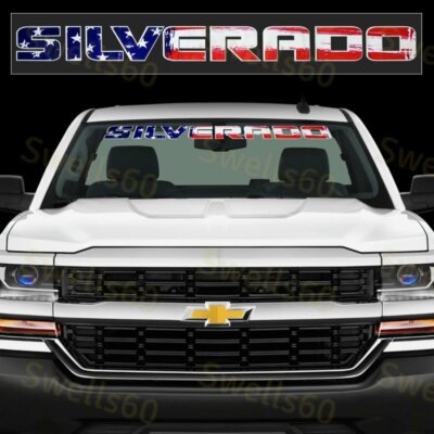 40" For Chevrolet Silverado Windshield Graphic Vinyl Decal Banner ...