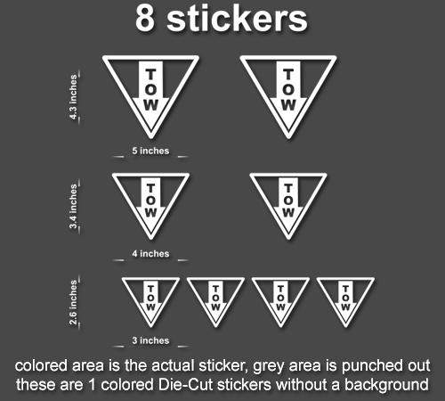 TOW Point Decal Sticker racing safety Truck Off Road 4x4 Jee car window ...