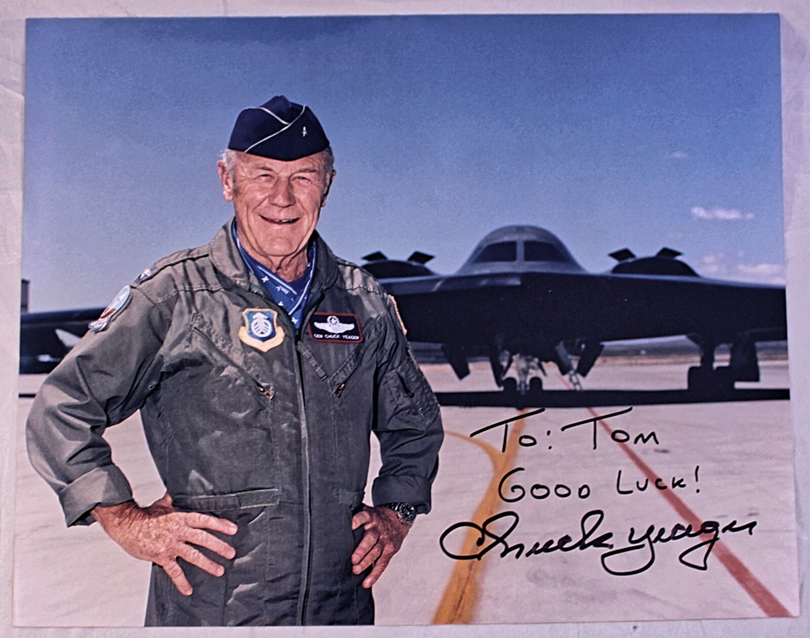 CHUCK YEAGER AUTOGRAPH SIGNED COLOR 8x10 PHOTO Personalized | eBay