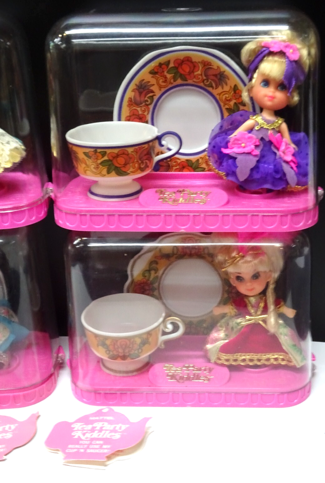 Mattel 1969 Liddle Kiddle Tea Party Set 4 Lady Lace Crimson Silver ...