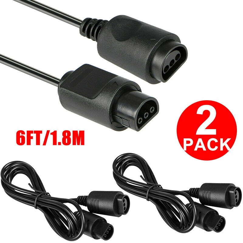 2PCS Extension Cable Cord Line for Nintendo 64 Controller N64 Game ...