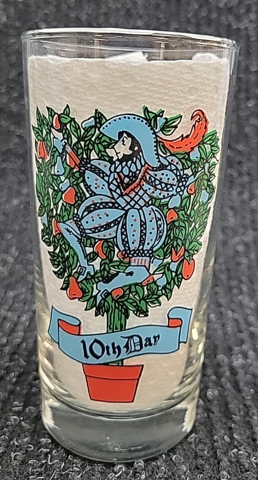 Twelve Days of Christmas Glass 10th Day Ten Lords A-Leaping Vintage 5.5 ...