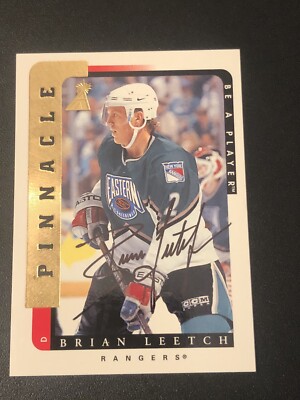 1996-97 Pinnacle Be A Player Auto Brian Leetch #55 Auto | eBay