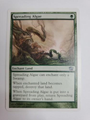 MTG Magic The Gathering Card Spreading Algae Enchant Land Green 8th ...