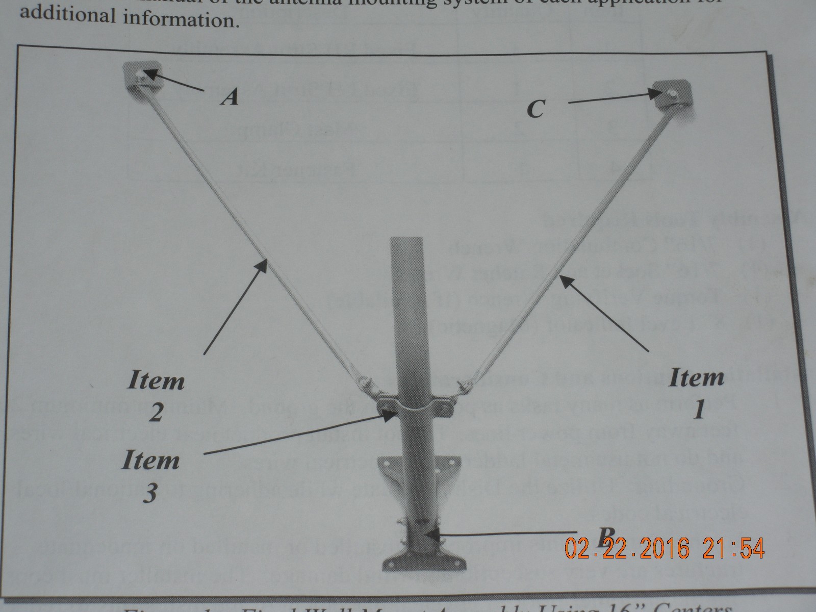FIXED SUPPORT ARMS, STRUT ASSEMBLY FOR 2" MASTS, Dish Net., Direct TV ...