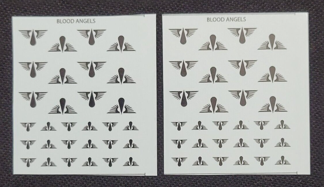 Blood Angels Flyer 2x Transfer Sheet Astartes Legion Imperialis ...