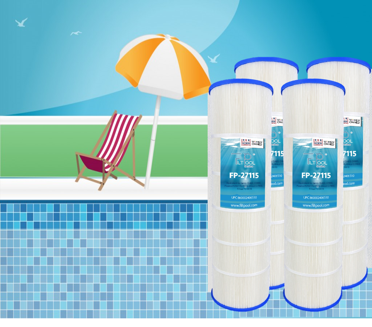 FP-27115 Pool Filter replaces Jandy CL460, CV460, R0554600, PJAN115 ...