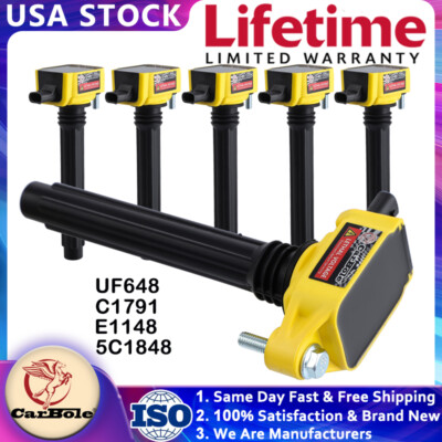 6PCS Ignition Coil UF648 Chrysler Jeep Grand Cherokee Wrangler Dodge ...