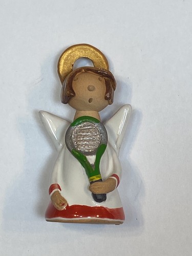 Tennis Player Angel Christmas Ornament Pottery Tree Holiday Shelf ...