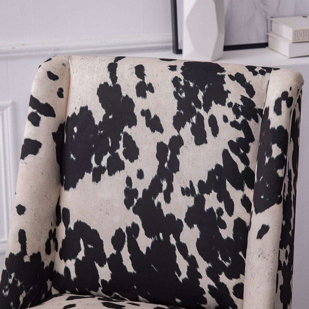 ADJUSTABLE OFFICE SWIVEL ERGONOMIC CHAIR COMPUTER DESK CHAIR COW PRINT ...